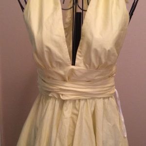 French Connection | Dresses | French Connection Lemon Yellow Halter ...